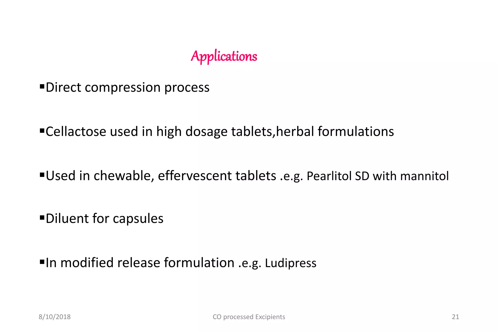 Co processed excipient | PPTX