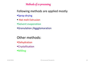 Co processed excipient | PPTX