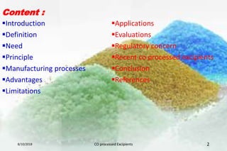 Co processed excipient | PPTX