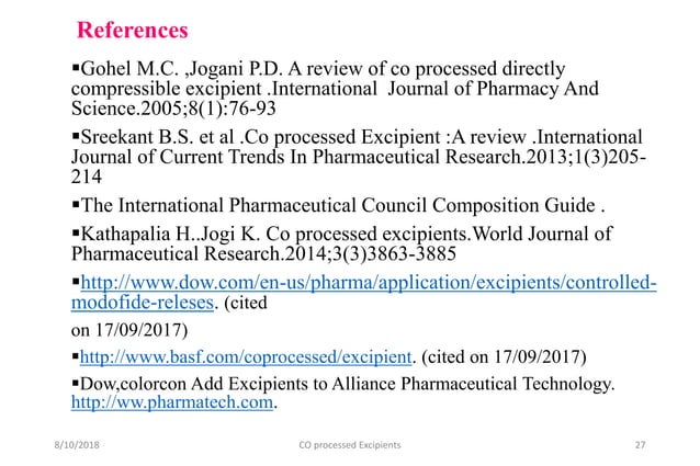 Co processed excipient | PPTX
