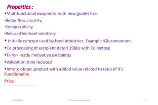 Co processed excipient | PPTX