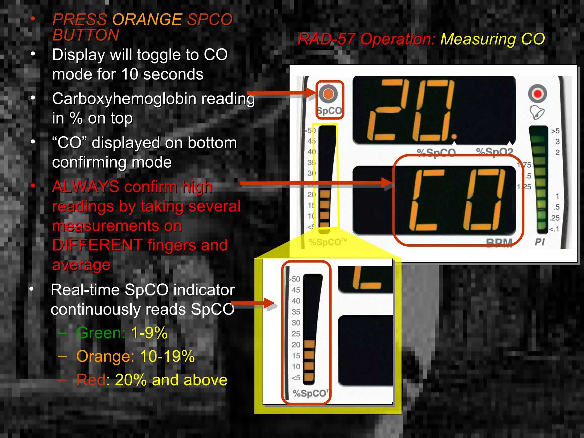 EMS Carbon Monoxide and CO-Ox monitoring Co Rad 57 Cole | PPT | Lung ...