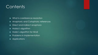Co reference resolution | PPT
