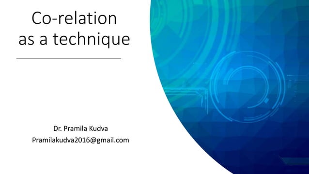 Co relation technique | PPT