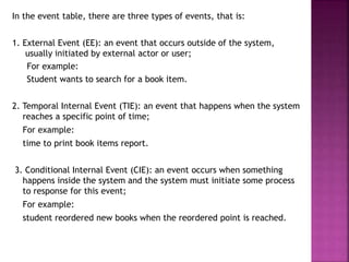 Co relation between dfd & event table | PPT
