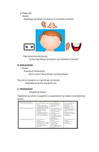 LESSON PLAN IN KINDERGATREN FIRST QUARTER AND SECOND QUARTER | DOCX