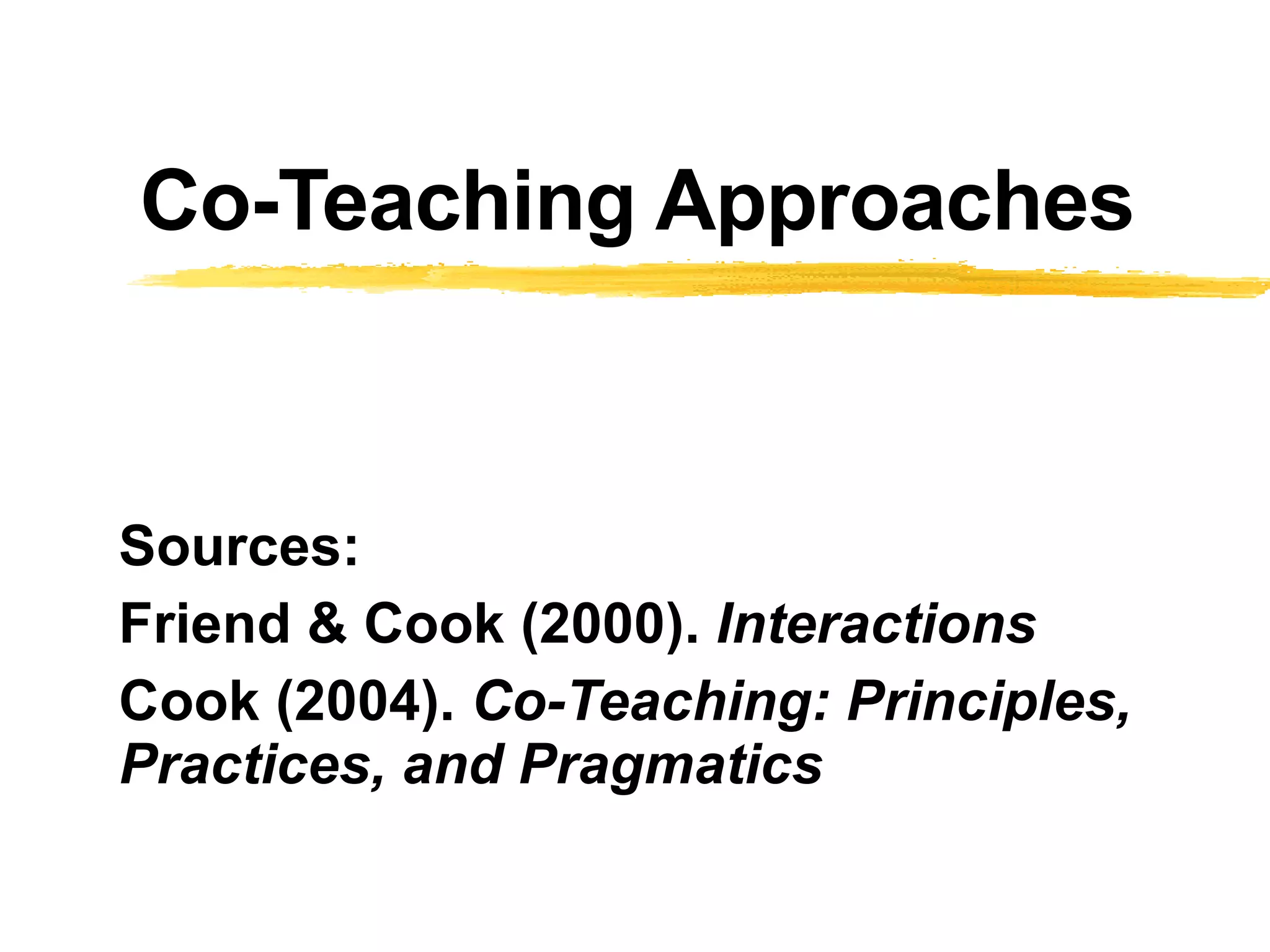 Co Teaching Handout | PPT