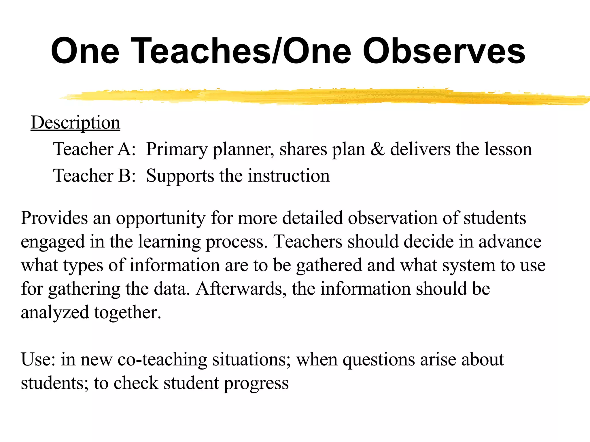 Co Teaching Handout | PPT