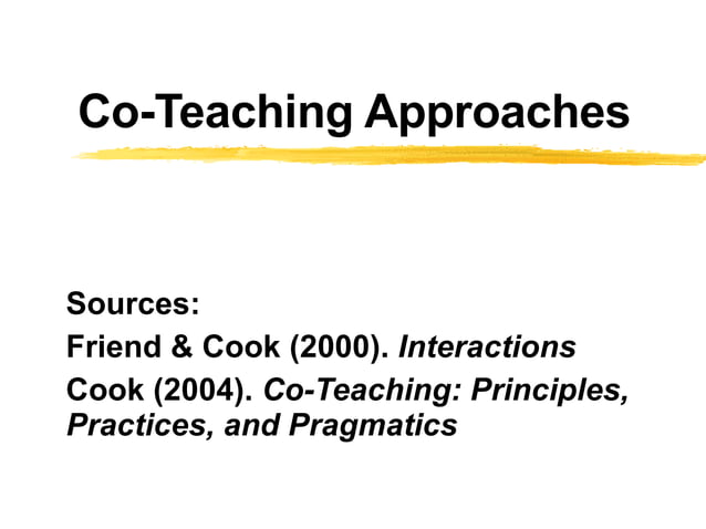Co Teaching Handout | PPT