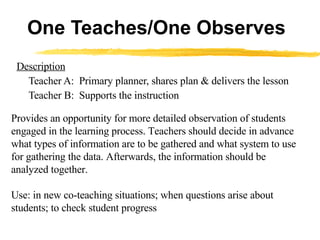 Co Teaching Handout | PPT