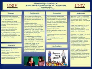 Developing a Contract of Roles and Responsibilities for Co-teachers ...