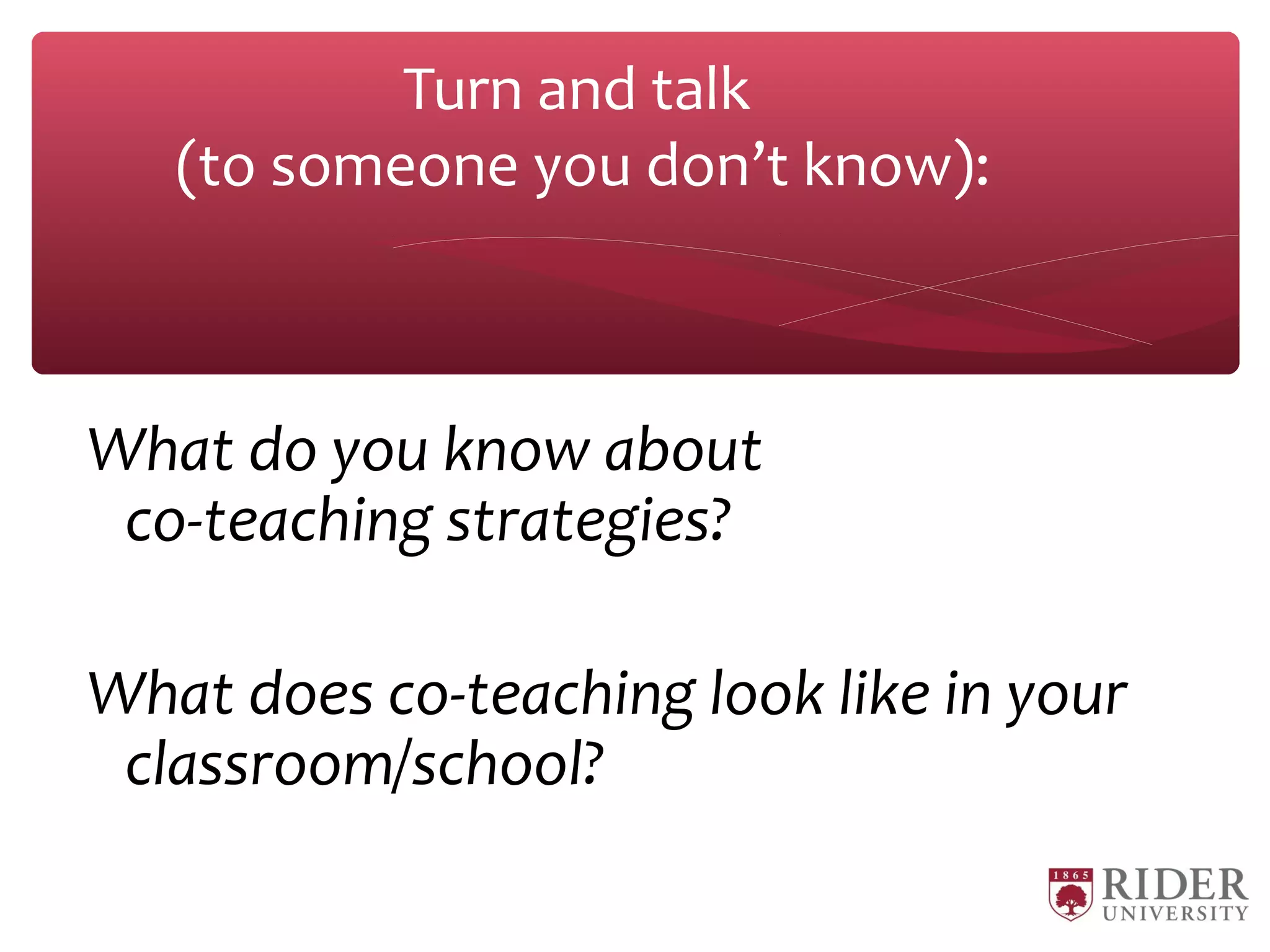 Co-Teaching Meeting the Needs of all Students | PPT