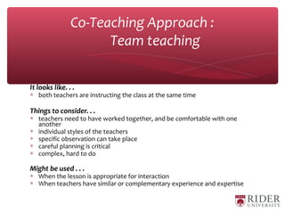 Co-Teaching Meeting the Needs of all Students | PPT