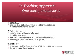 Co-Teaching Meeting the Needs of all Students | PPT