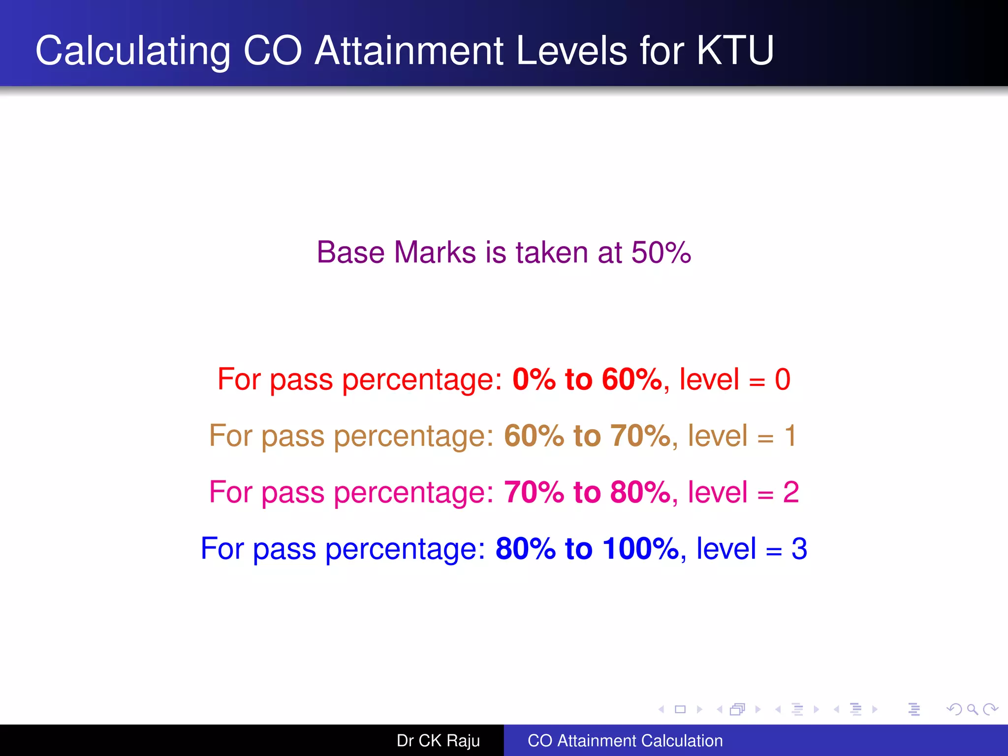 CO attainment - Calculation for KTU | PDF