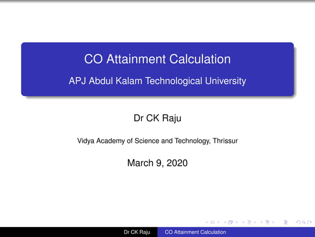 CO attainment - Calculation for KTU | PDF | Education