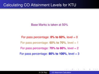 CO attainment - Calculation for KTU | PDF