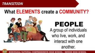 COMMUNITY AND DIFFERENT TYPES OF COMMUNITIES | PPTX