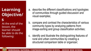 COMMUNITY AND DIFFERENT TYPES OF COMMUNITIES | PPTX