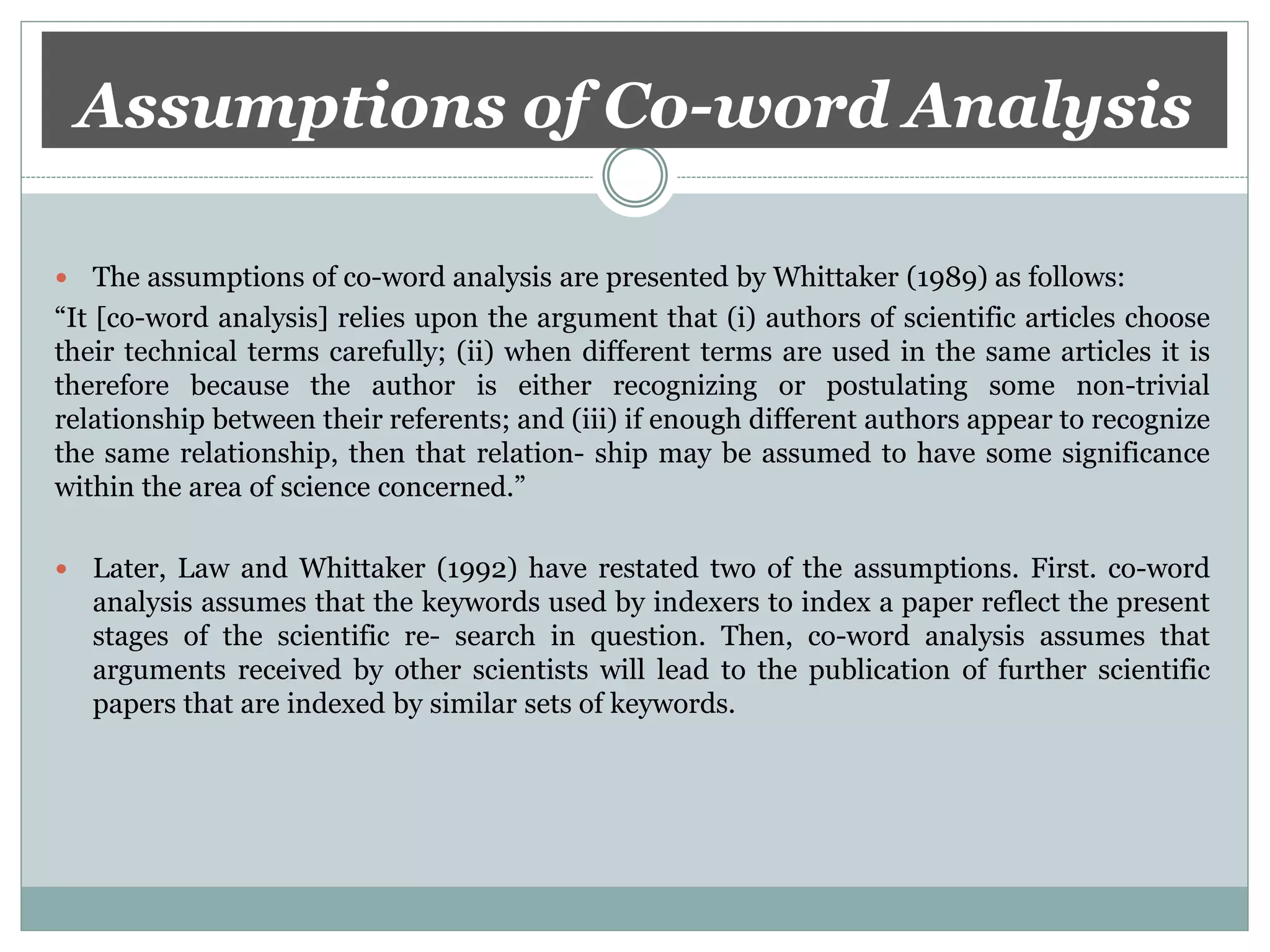Co word analysis | PPT