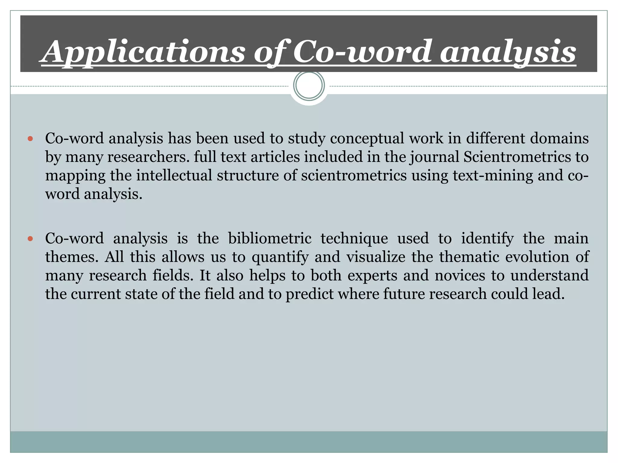 Co word analysis | PPT