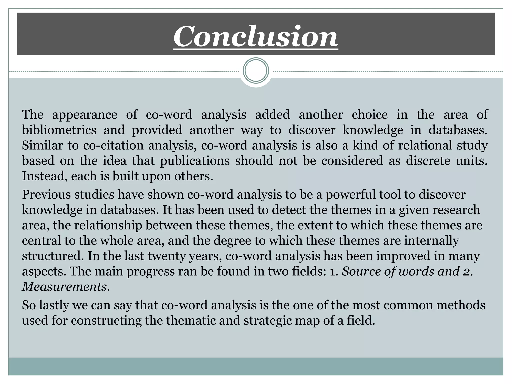 Co word analysis | PPT