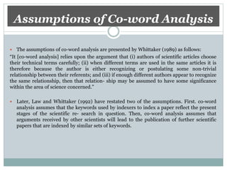 Co word analysis | PPTX