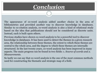 Co word analysis | PPT