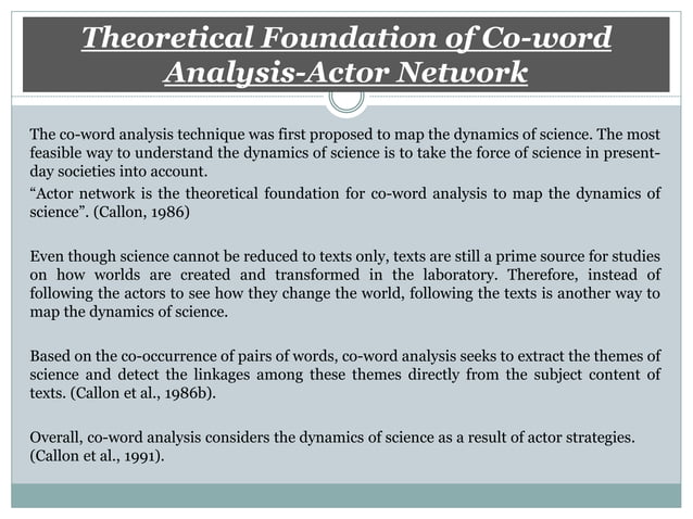 Co word analysis | PPT