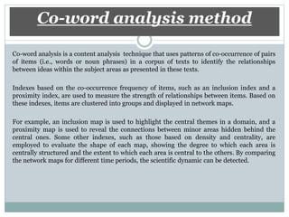 Co word analysis | PPT