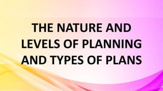 organization and management lesson on Planning | PPTX