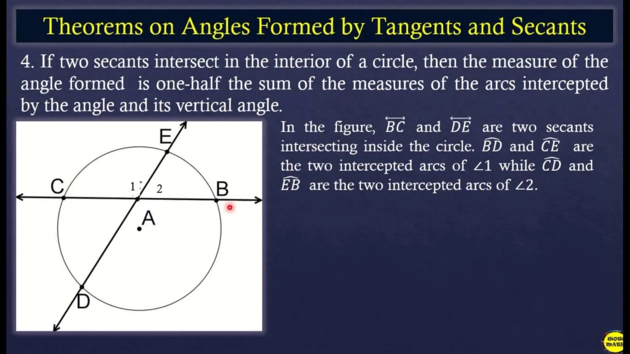 Tangents, Secants, Segments and Sector of a Circle pptx | PPTX