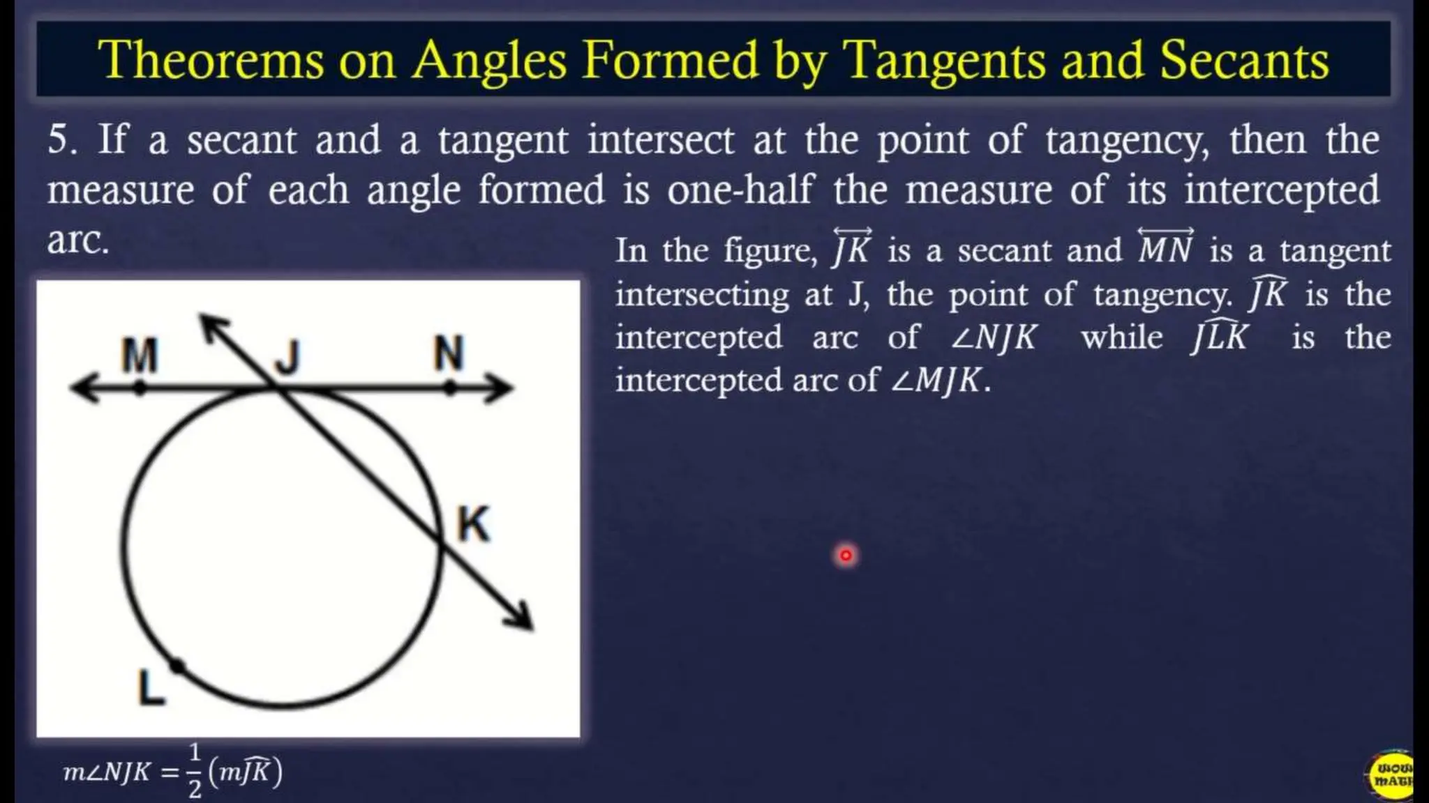 Tangents, Secants, Segments and Sector of a Circle pptx | PPTX