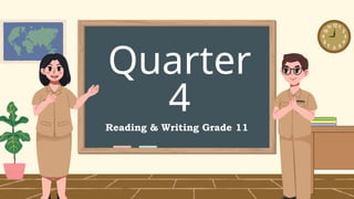 Reading and Writing Grade 11 Lesson Resume | PPTX