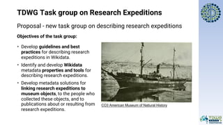 Modelling Research Expeditions in Wikidata: Best Practice for Standardisation and ...