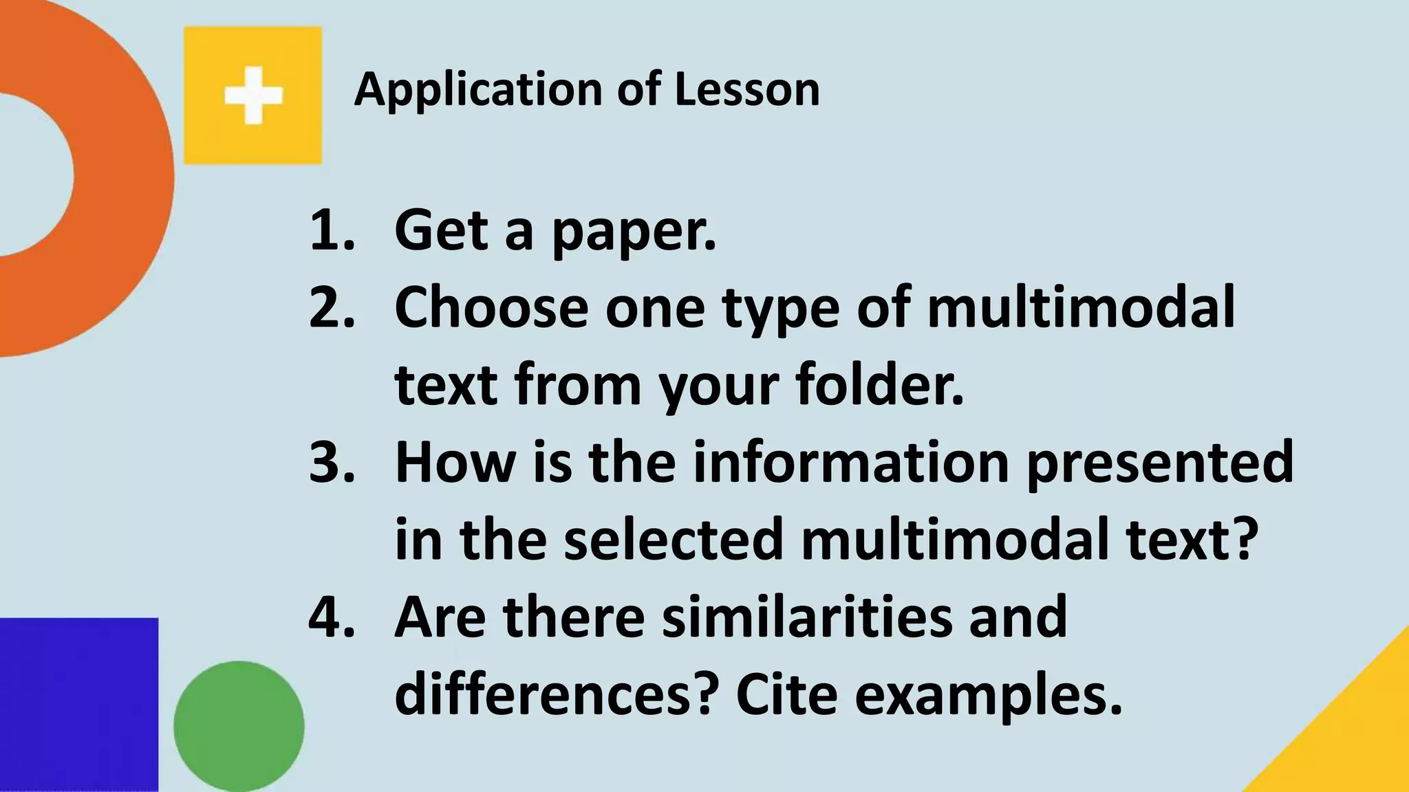 Multimodal Texts | PPTX