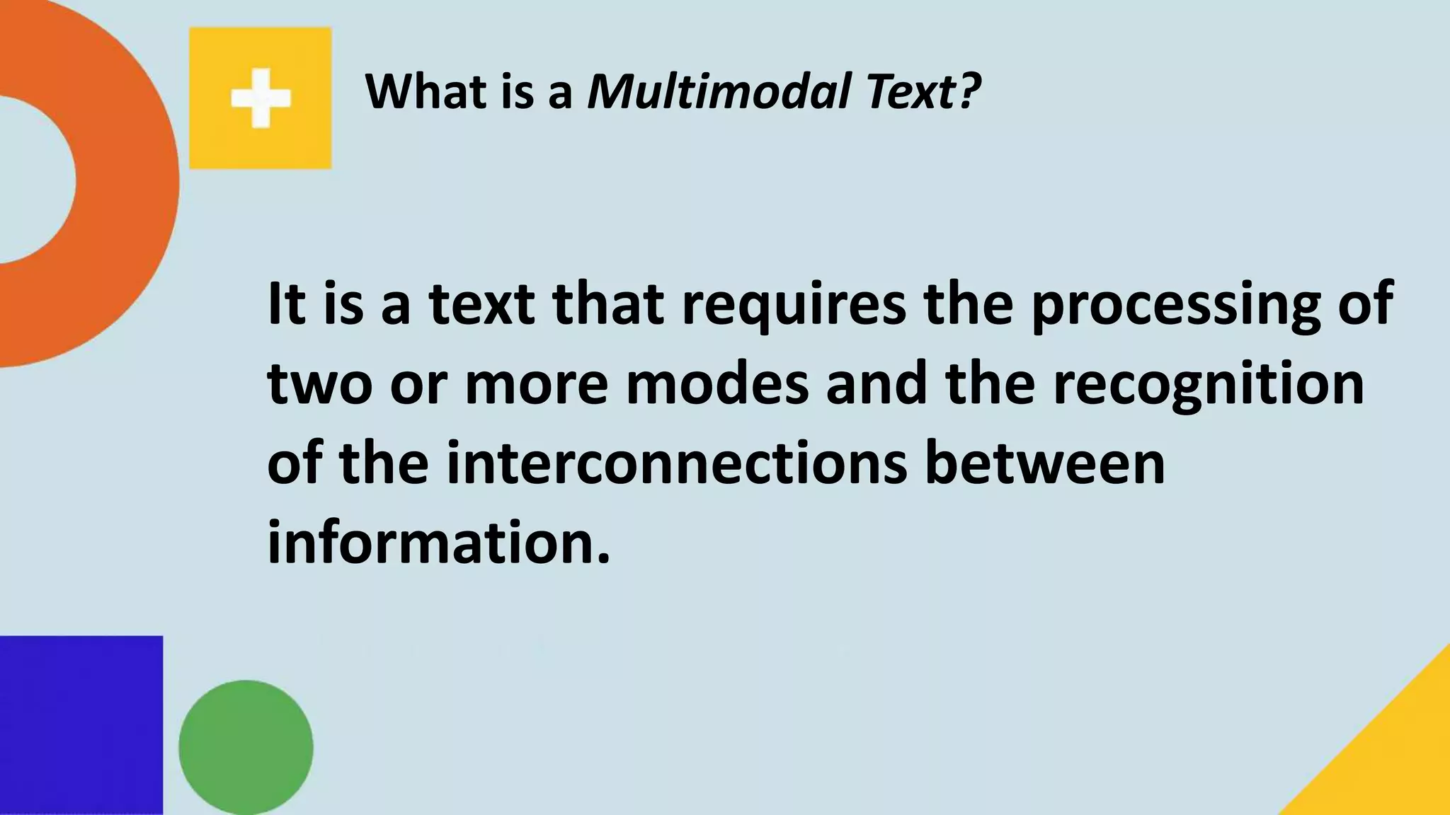 Multimodal Texts | PPTX