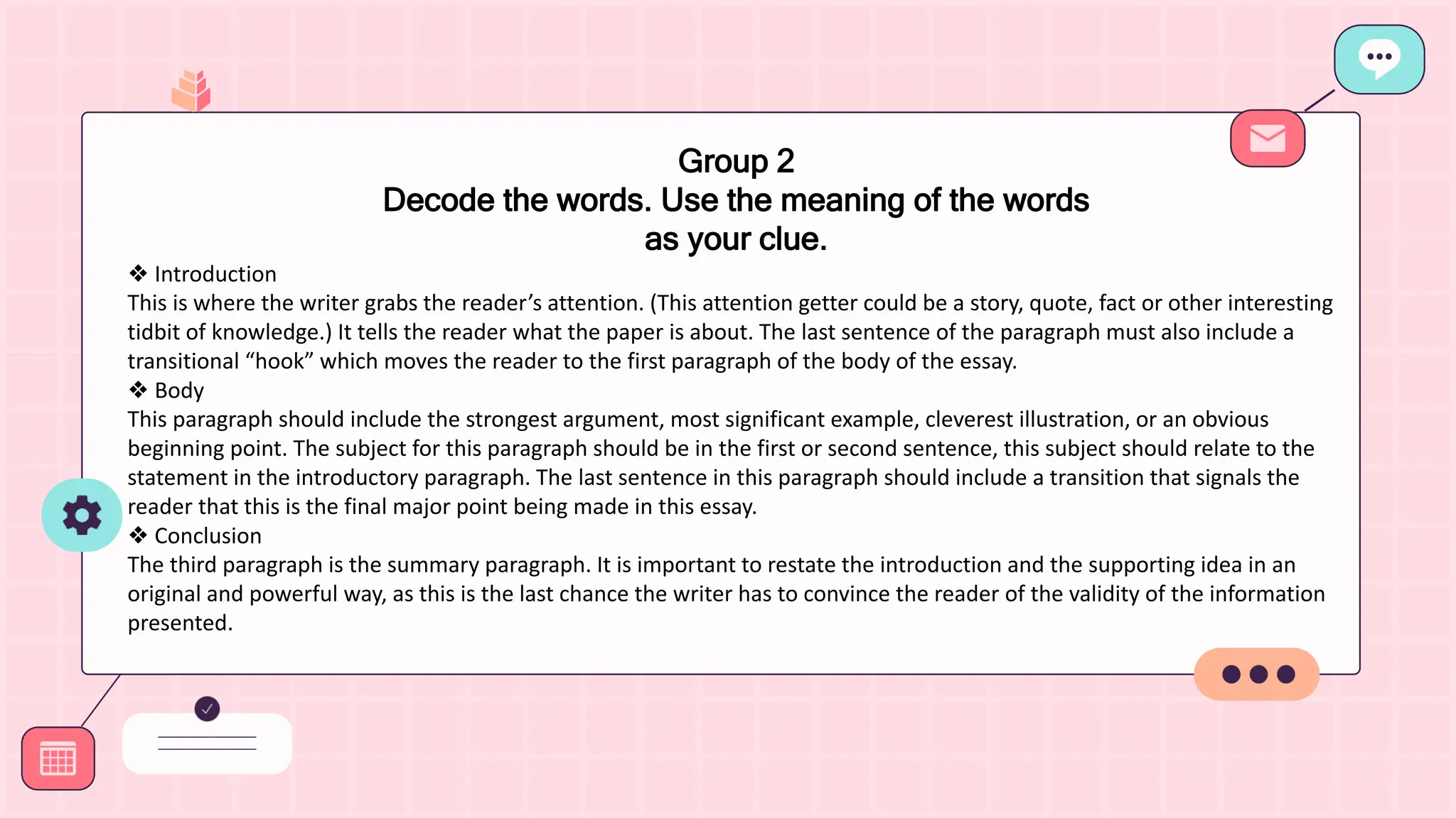 Classroom Observation English Grade 5 week 2 | PPTX