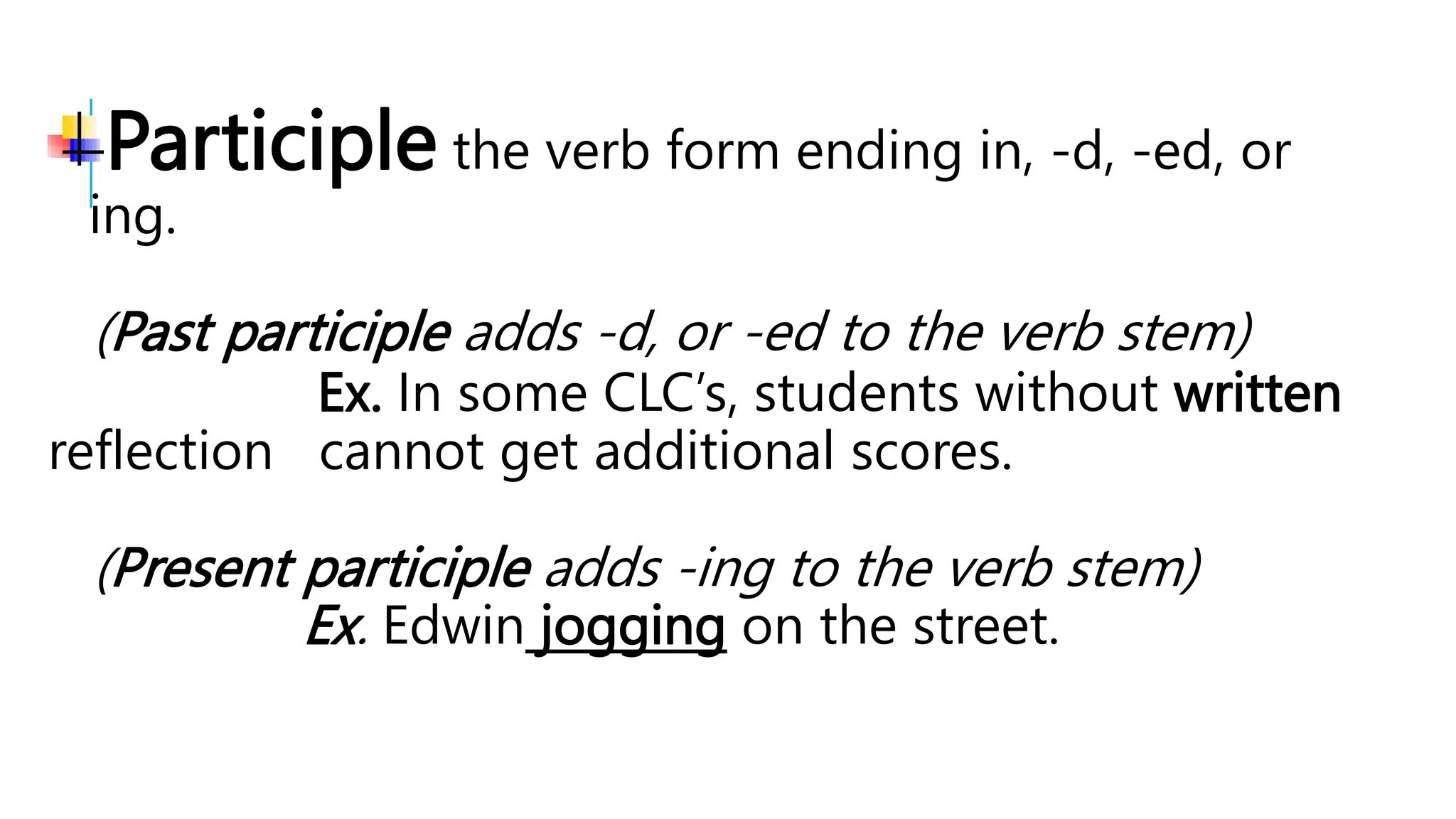 types of verbal, participle, gerund, , | PPT