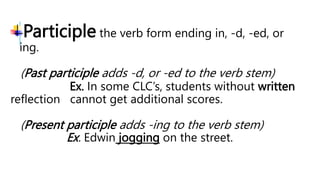 types of verbal, participle, gerund, , | PPT