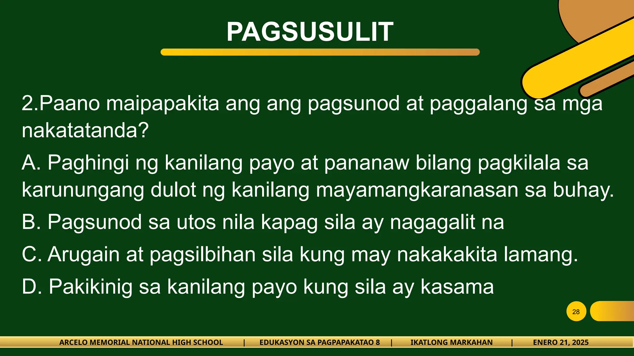 Mga Paraan sa Paggalang sa Magulang, Awtoridad at Nakakatanda | PPTX
