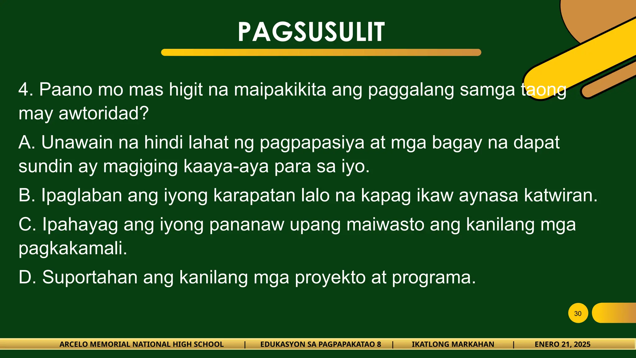 Mga Paraan sa Paggalang sa Magulang, Awtoridad at Nakakatanda | PPTX