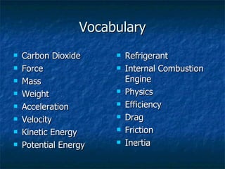 Co2 Car Power Point | PPT