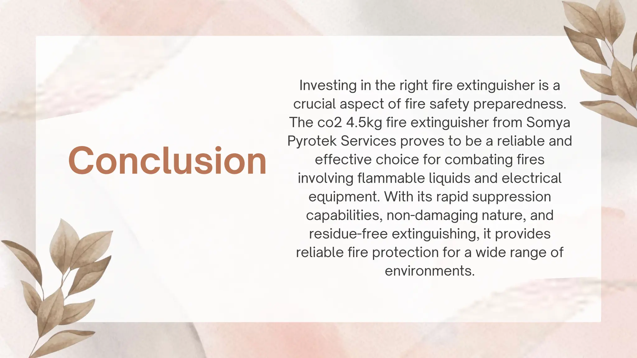 co2 4.5kg fire extinguisher from Somya Pyrotek Services.pptx