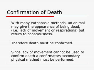 Co2 euthanasia procedure | PPT