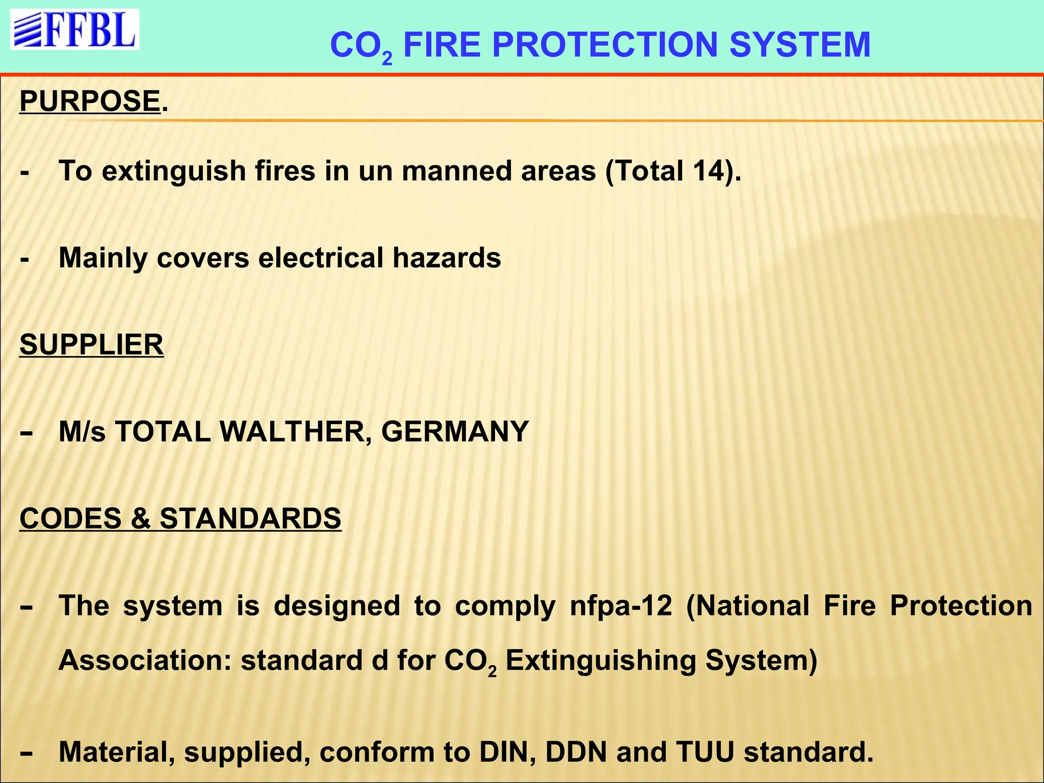CO2 Fire Protection System for industries.ppt