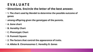 Science 8 : Third quarter Mendelian Genetics | PPTX