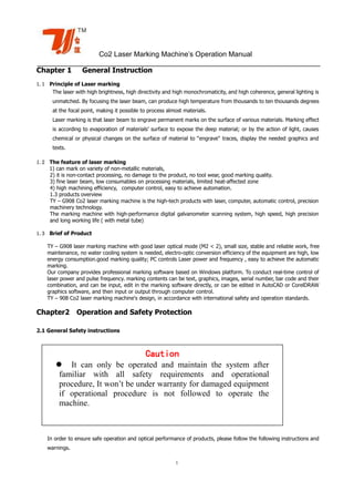 Co2 laser marking machine's operation manual | PDF