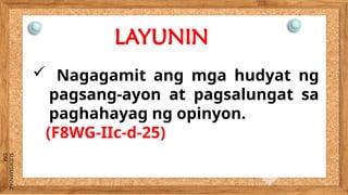 MGA HUDYAT SA PAGSANG-AYON AT PAGSALUNGAT.pptx