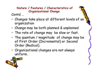 Co 2 organisational change process and nature features | PPTX